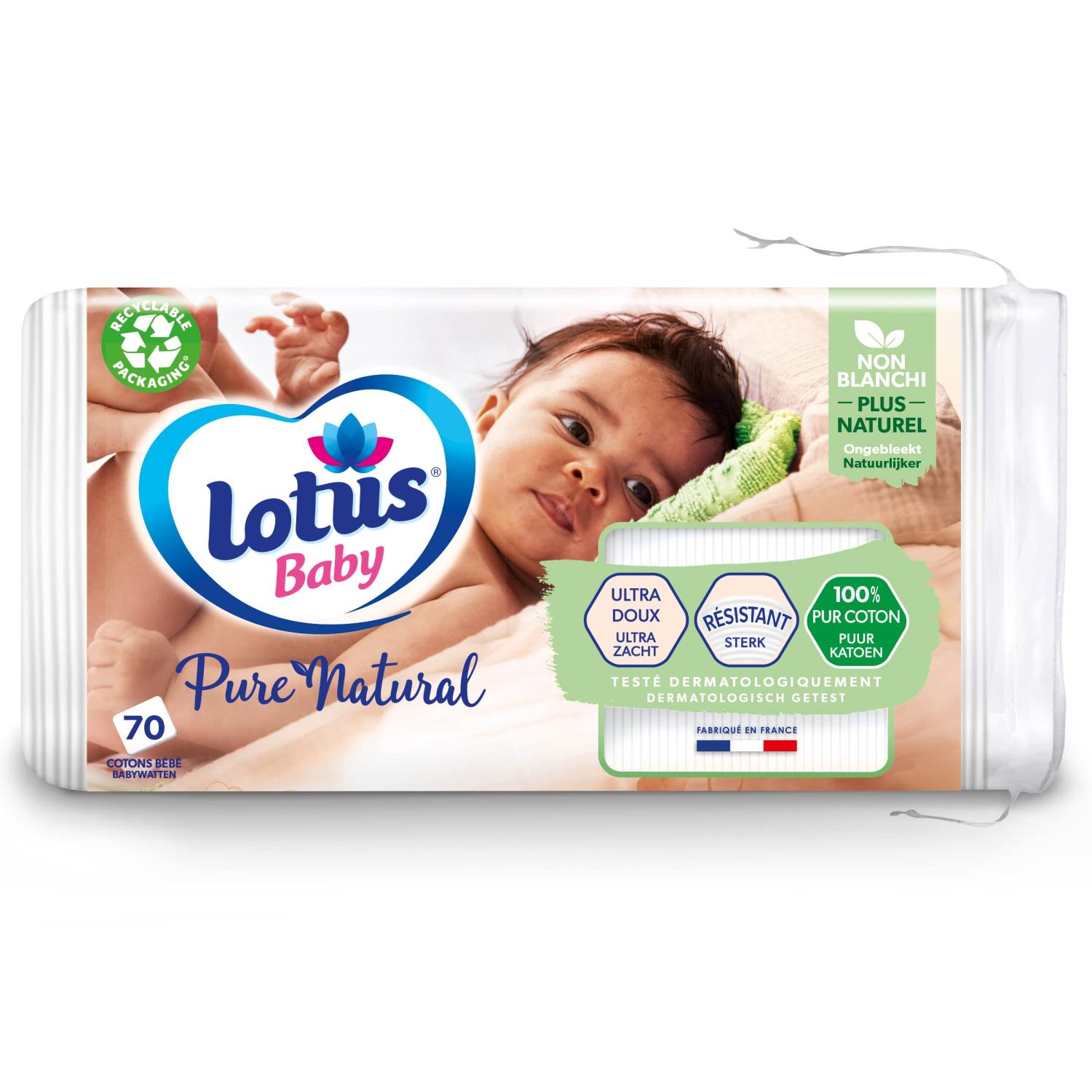 Lotus Baby Douceur Naturelle: Unbleached 70% Cotton Baby Products for ...