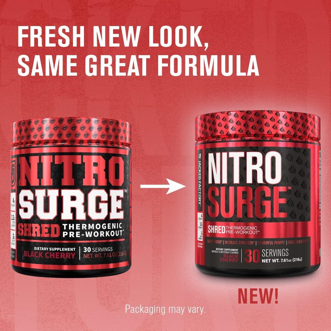 NITROSURGE Shred Pre Workout Supplement - Energy Booster for Instant ...