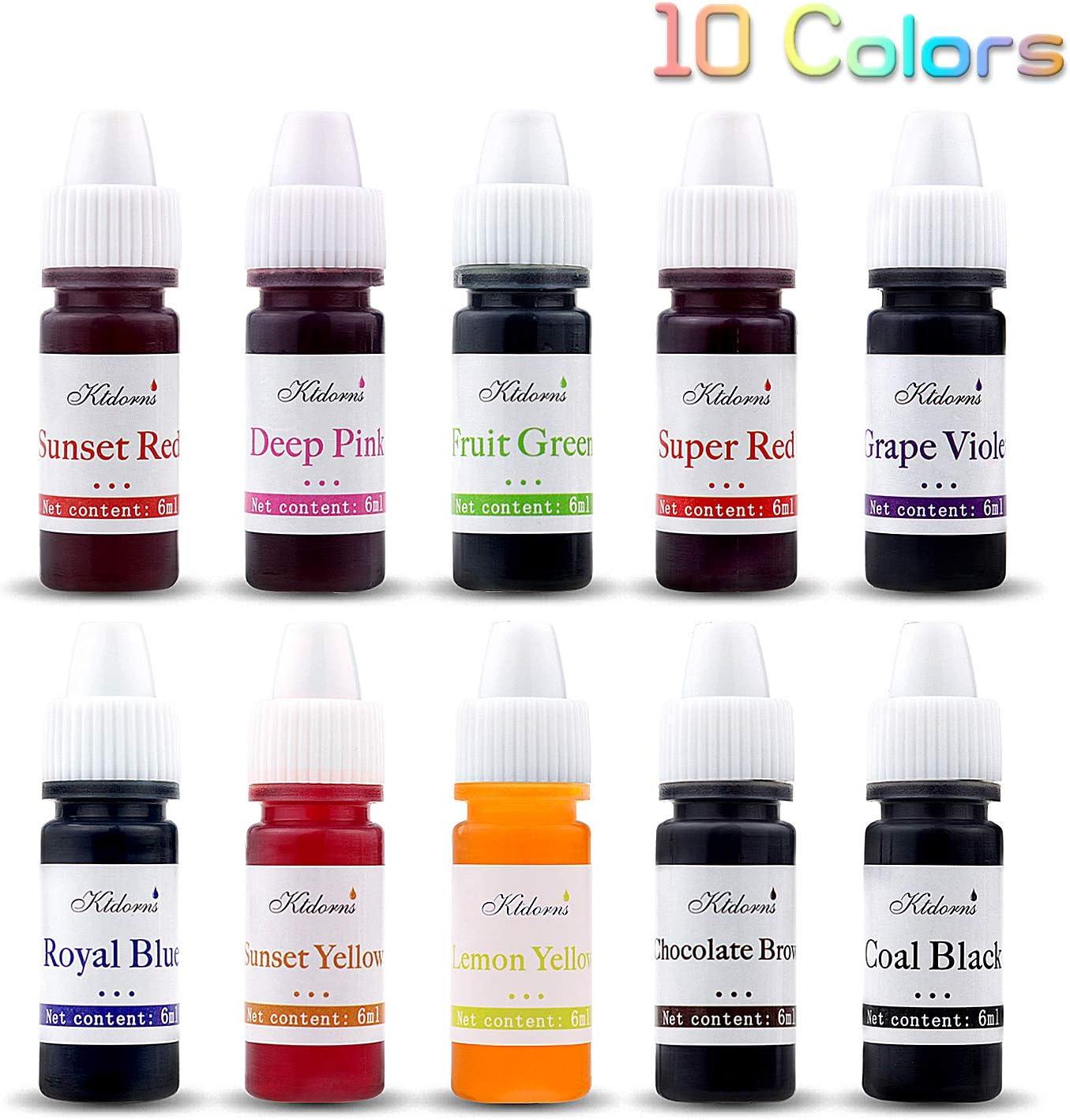 Ktdorns Soap Dye Set - 10 Liquid Colors for Soap Making - Coal Black ...