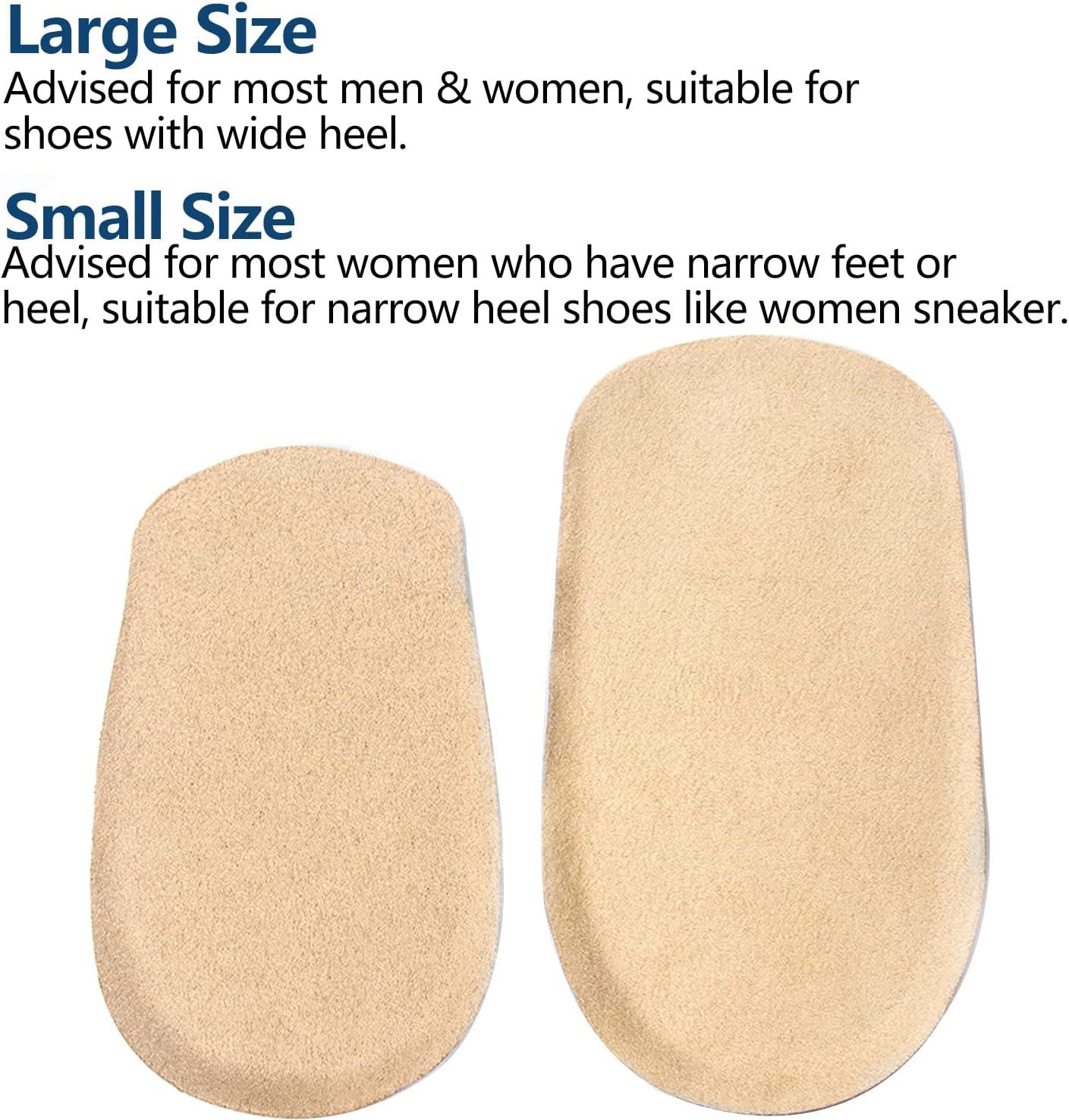 1/2 Inch Gel Heel Lifts for Leg Length Discrepancies - 1 Pair Large ...