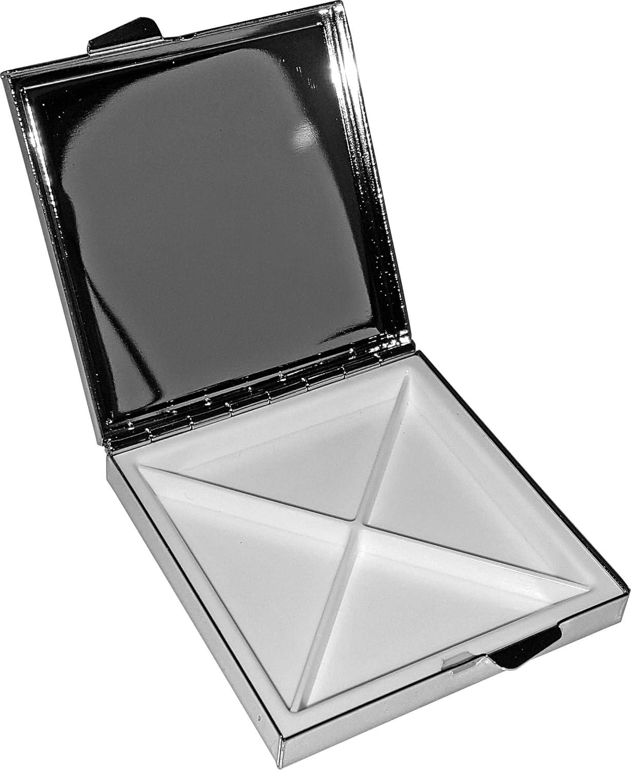 metALUm XXL Square Pill Box with 4 Compartments - Durable & Stylish ...