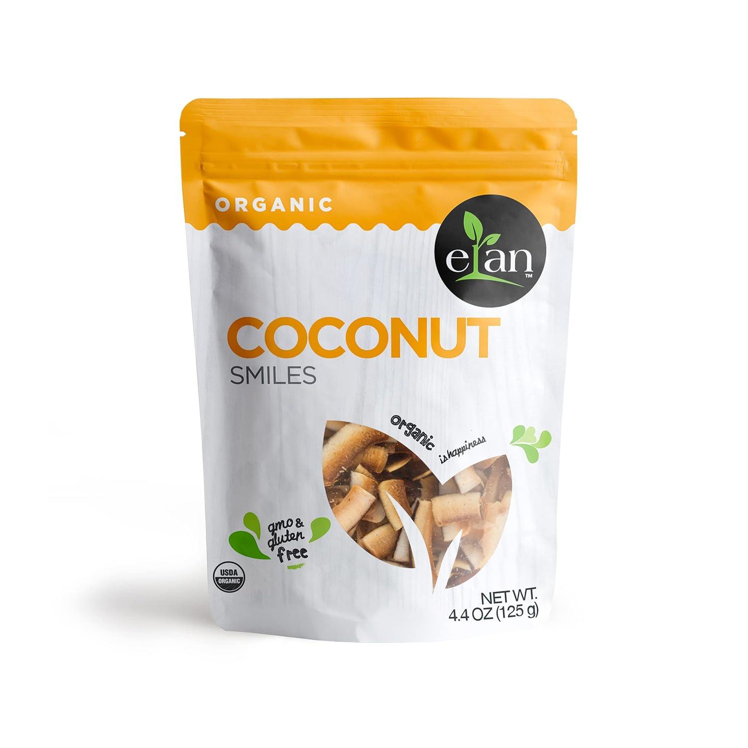 Elan Organic Coconut Smiles 8 Pack 35.2 Ounce Non-GMO Vegan Gluten-Free ...