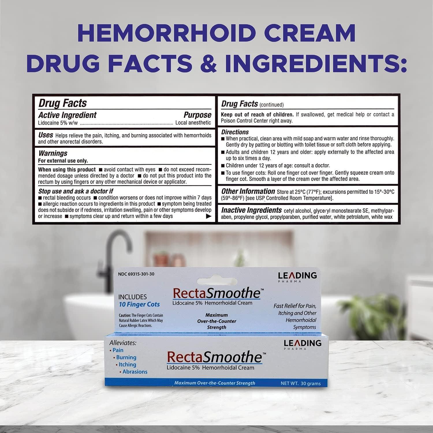 Lidocaine 5% Hemorrhoid Treatment by RectaSmoothe | Fast Pain Relief ...