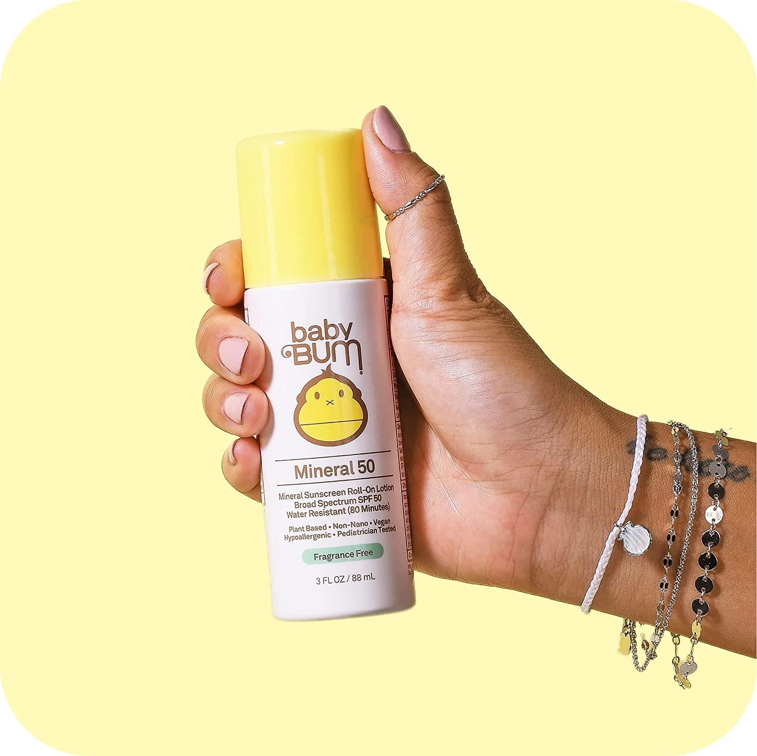 Baby Bum Mineral SPF 50 Roll-On Sunscreen | Vegan & Reef-Friendly ...