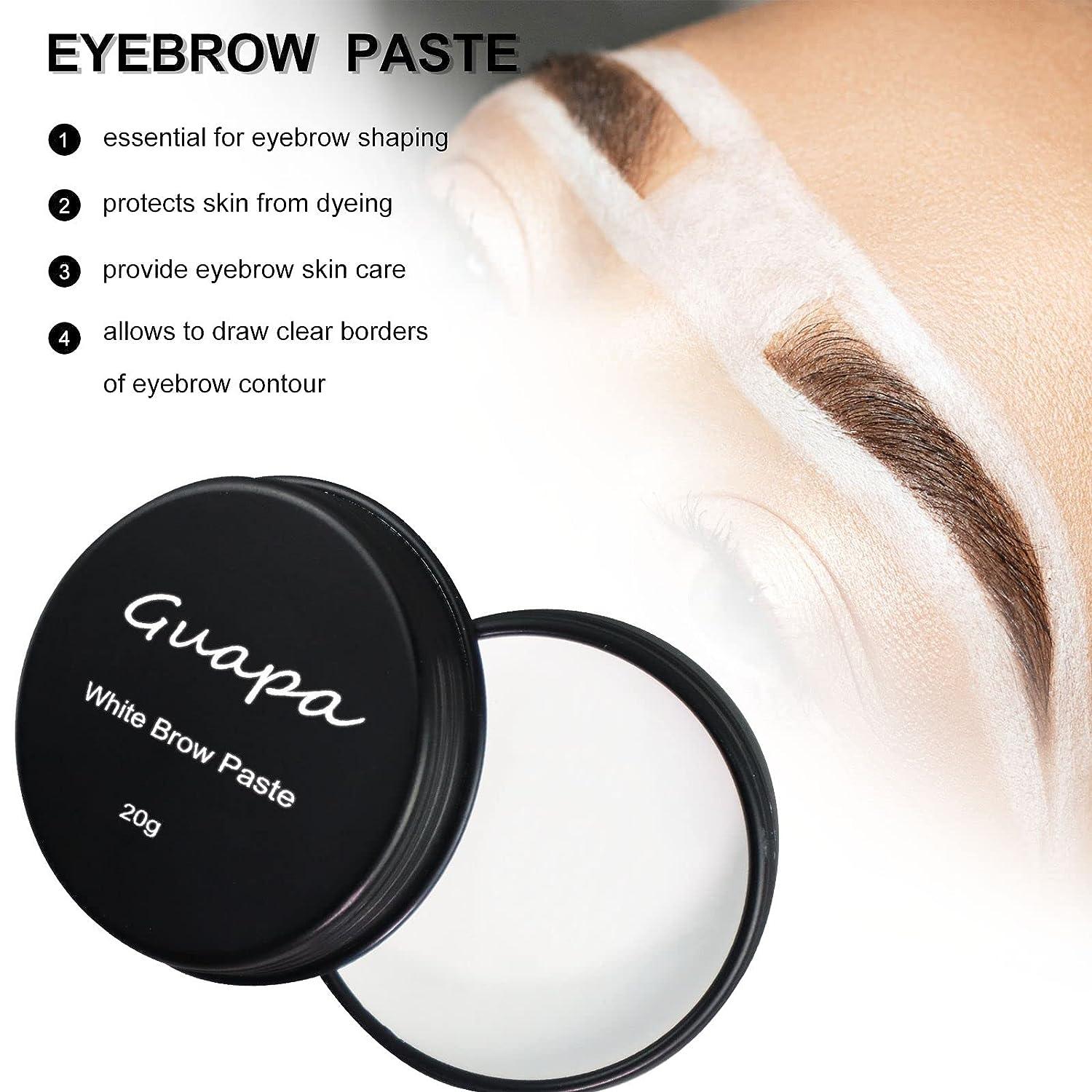 White Brow Contour Paste - 20g / 0.7oz Eyebrow Mapping & Tinting Tool ...