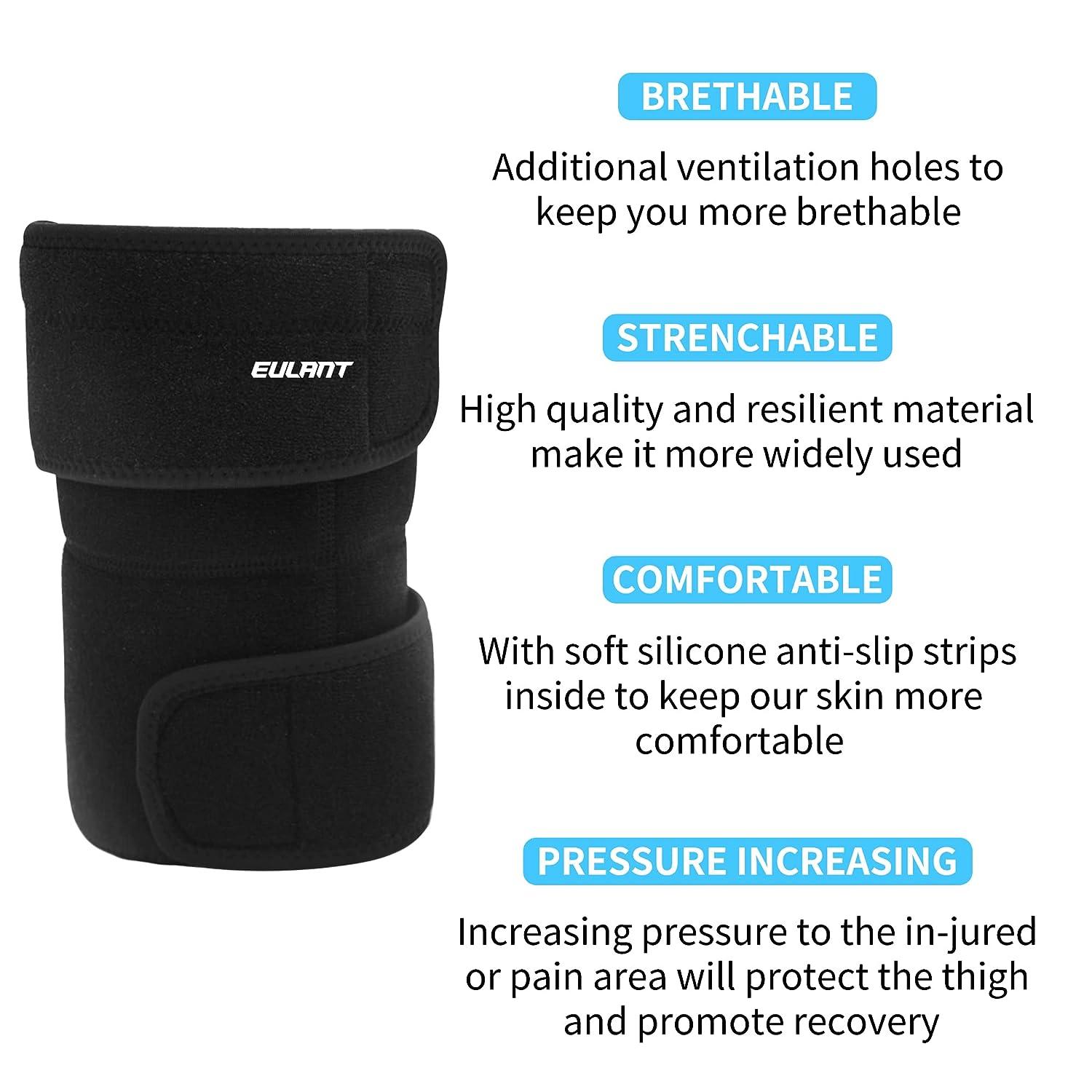 Hamstring Compression Sleeve with Thigh & Hip Support for Pain Relief ...