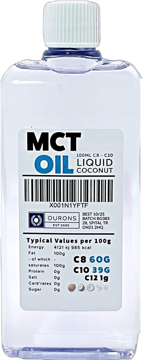 100ml Fractionated MCT Oil - Pure Liquid Coconut Oil for Optimal Health ...