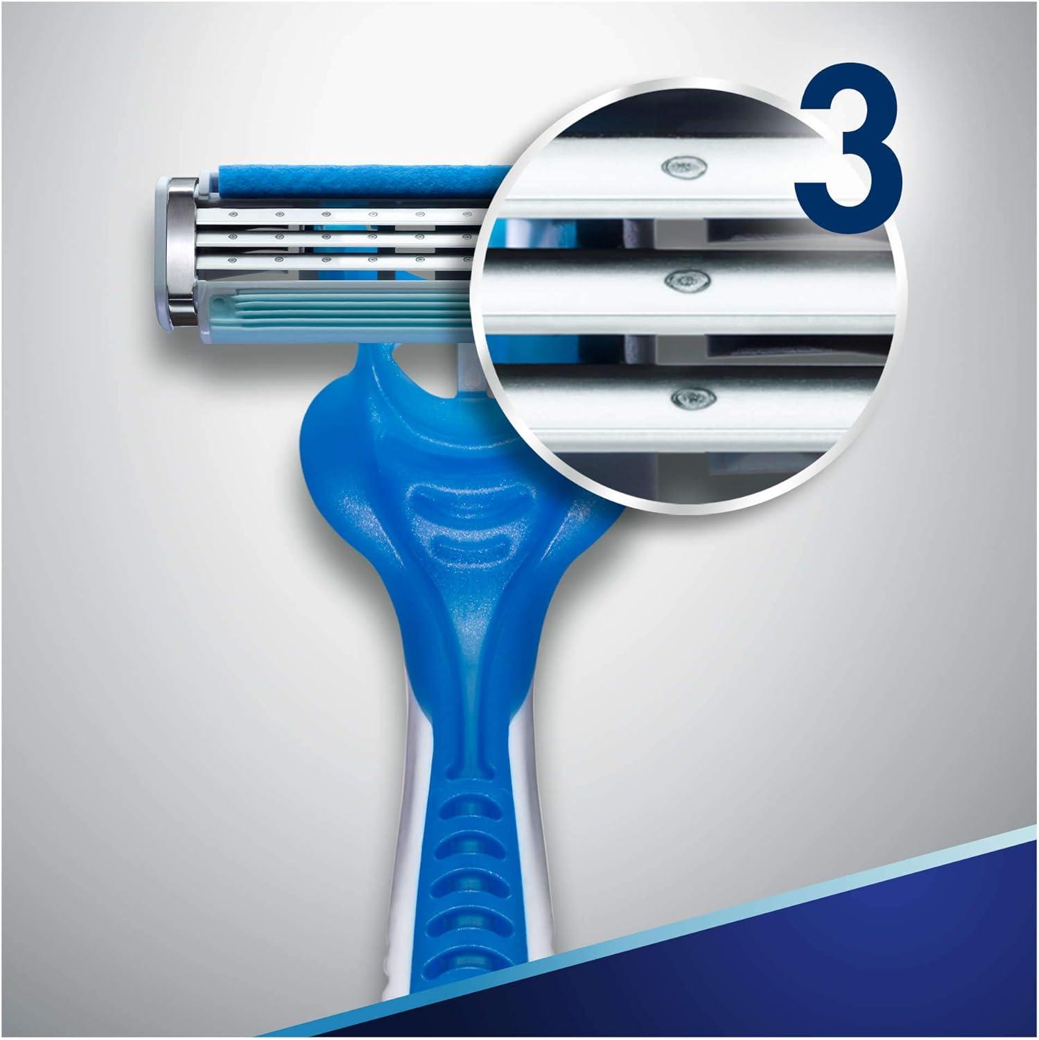 Gillette Sensor3 Cool Pack - 6 Disposable Razors for Men | 3 Blades ...