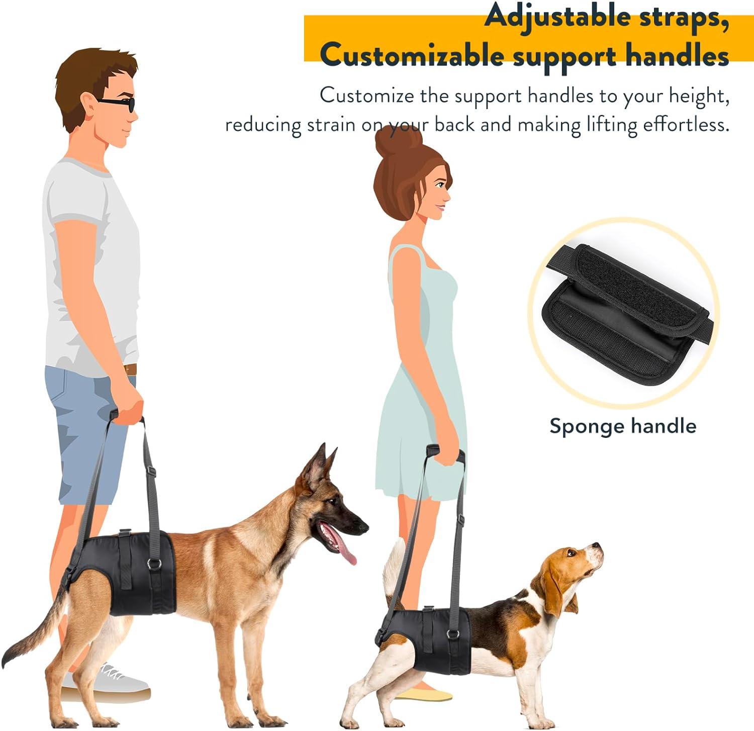 PZRLit Dog Lift Harness for Large Dogs - Adjustable Support Sling for ...