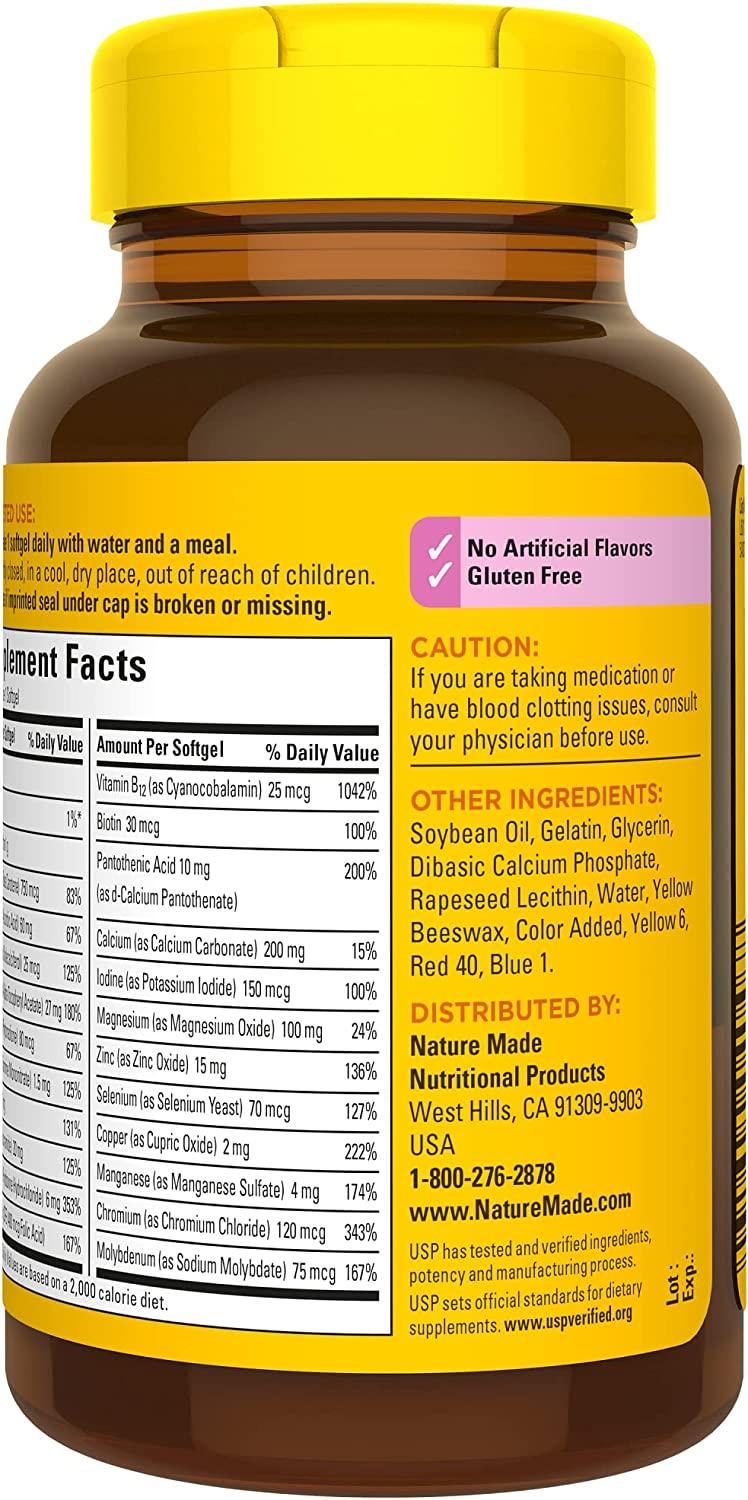 Nature Made Multi for Her 50+ - 60 Softgels | Women's Multivitamin for ...