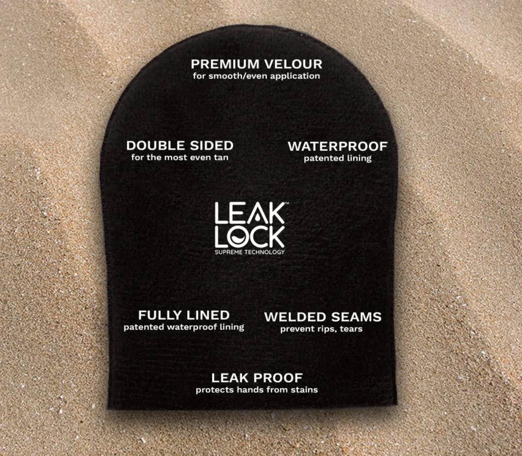 Leak Lock Supreme Technology Premium Self-Tanning Mitt 3pc Kit - Streak ...