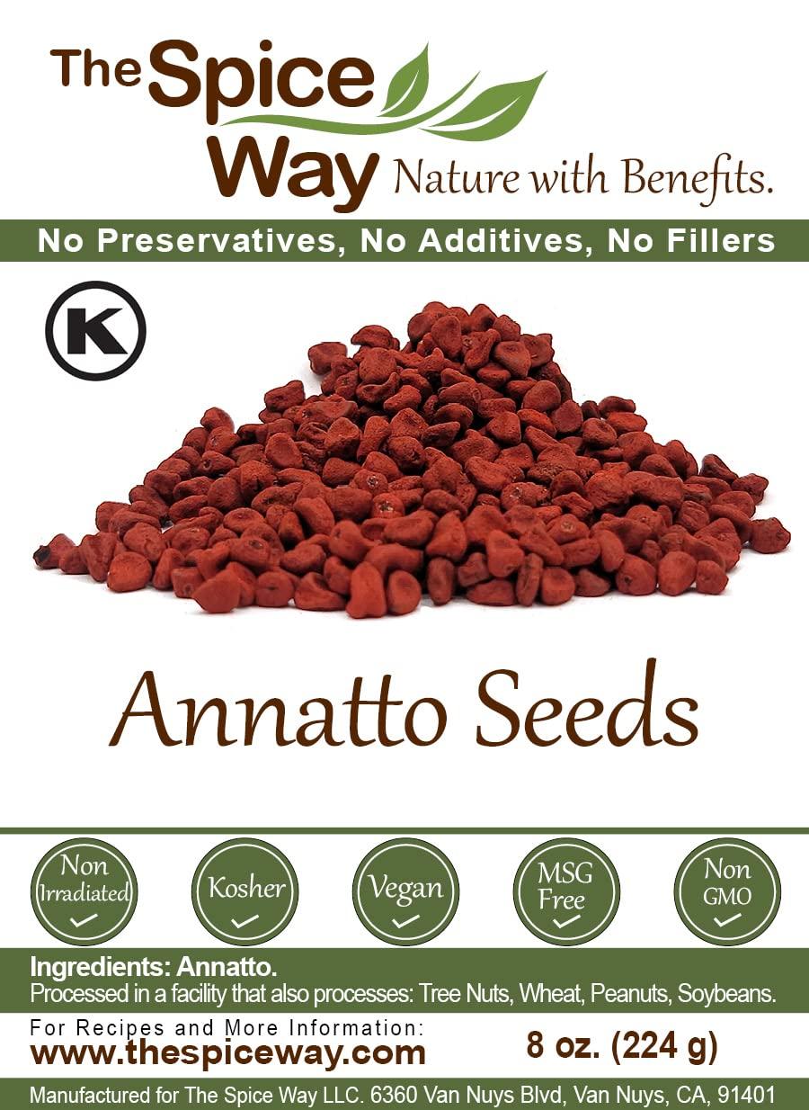 The Spice Way Annatto Seeds (8 oz) - Achiote Seed for Vibrant Color and ...