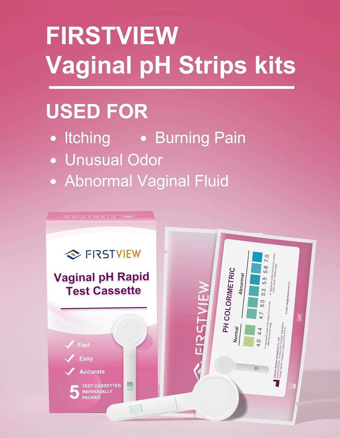 Vaginal pH Test Strips - 5 Pack | Feminine Health Kits for Bacterial ...