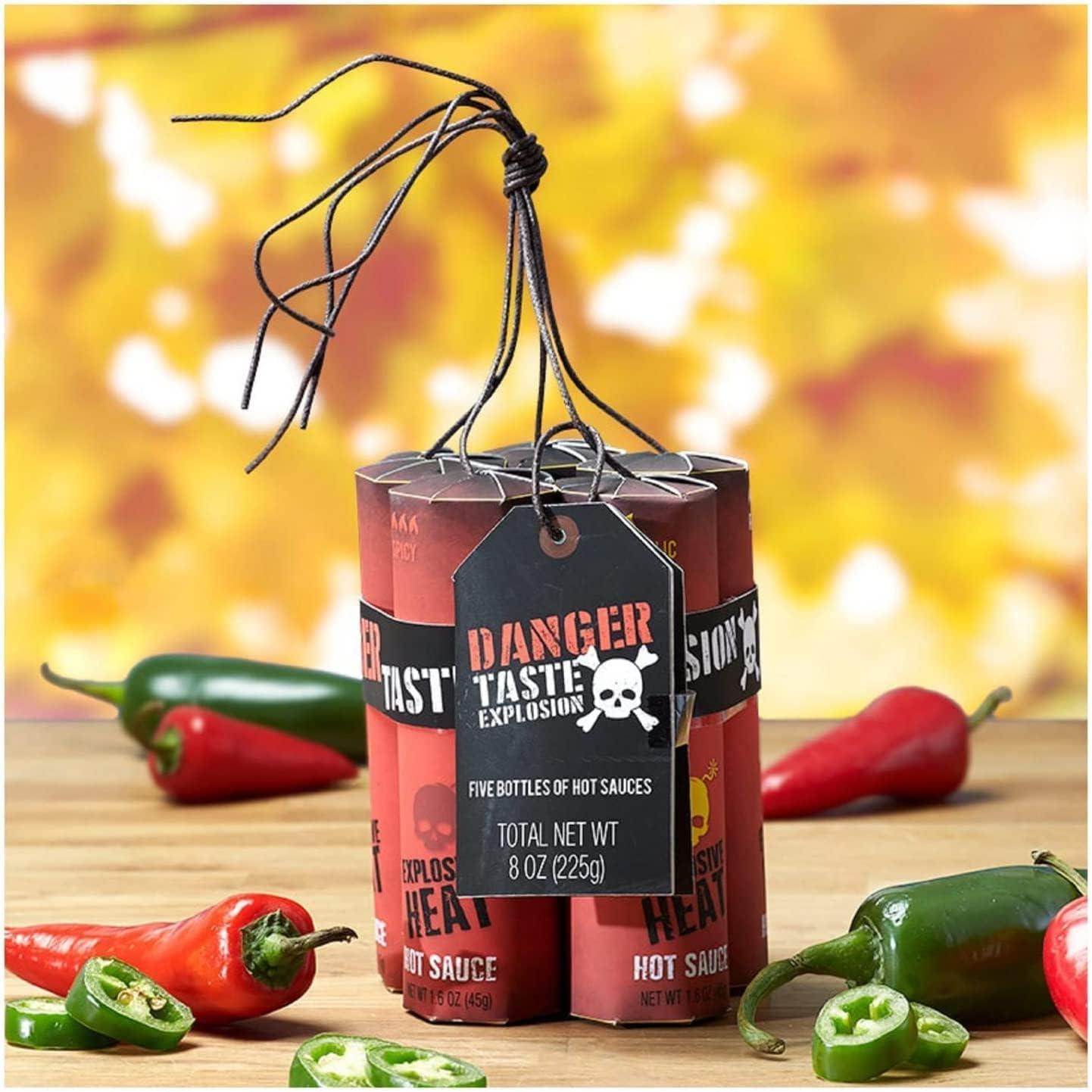 Hot Chilli Sauce Gift Set - Dynamite Hot Sauce 5 Pack with a Thank You ...
