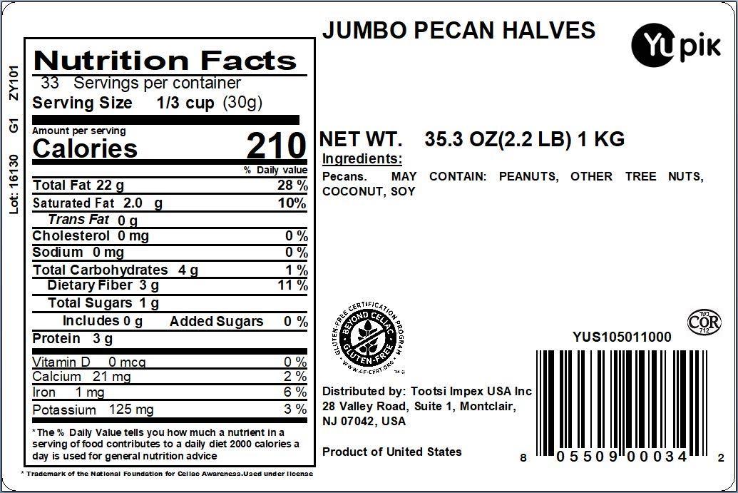 Yupik Nuts Pecan Halves 2.2lb | Buy Now with Express International ...