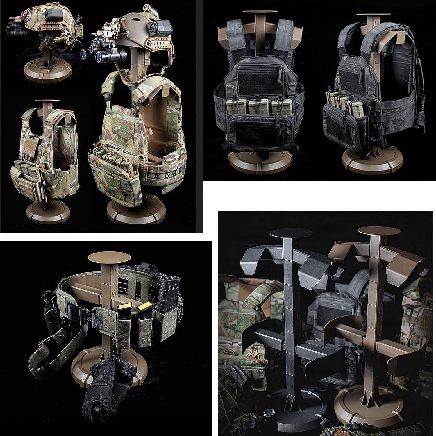 JFFCESTORE Tactical Gear Stand | Detachable Helmet Vest Display ...