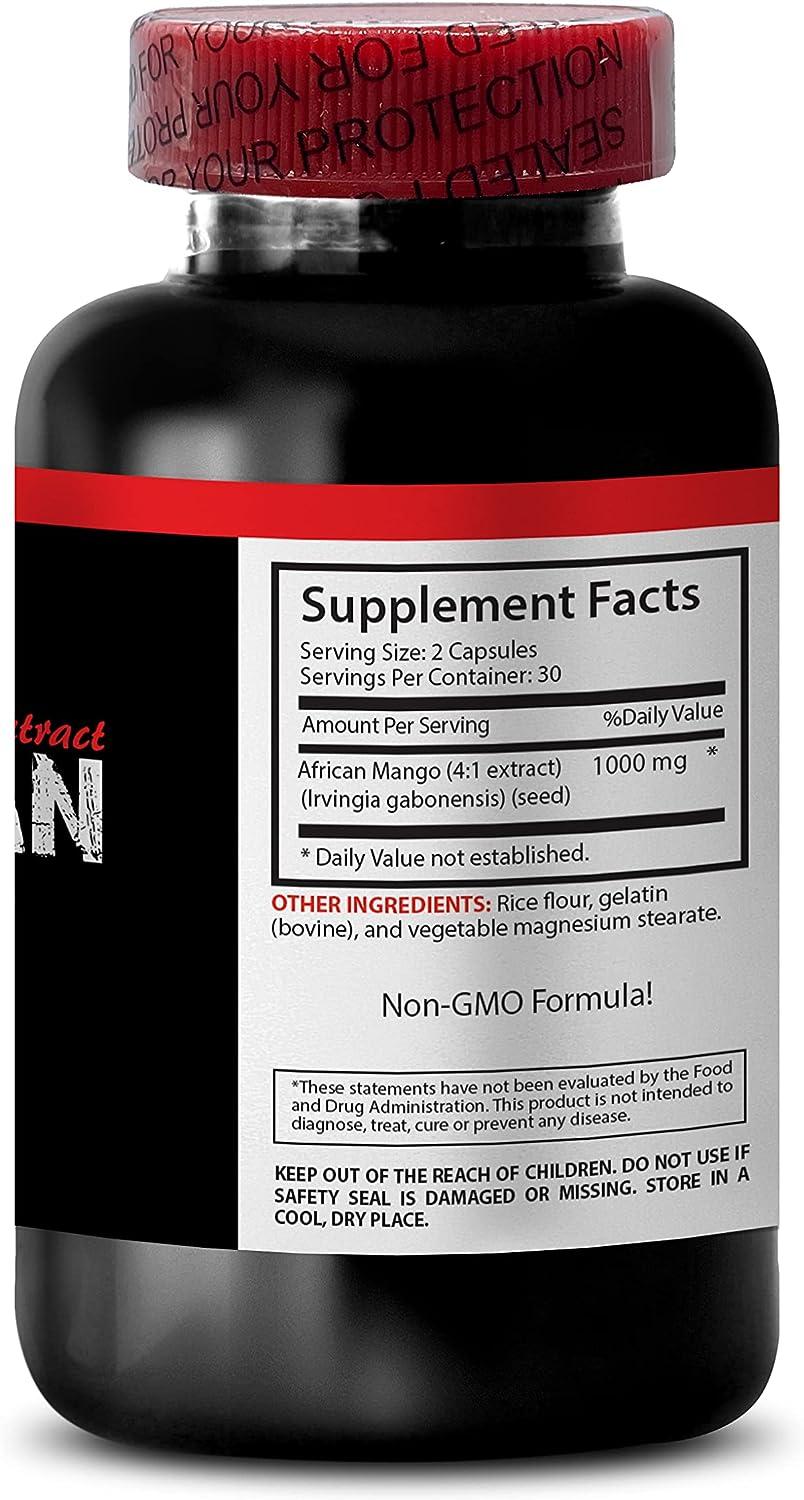Organic African Mango Extract Capsules 1000MG - 120 Caps - Fat Loss ...