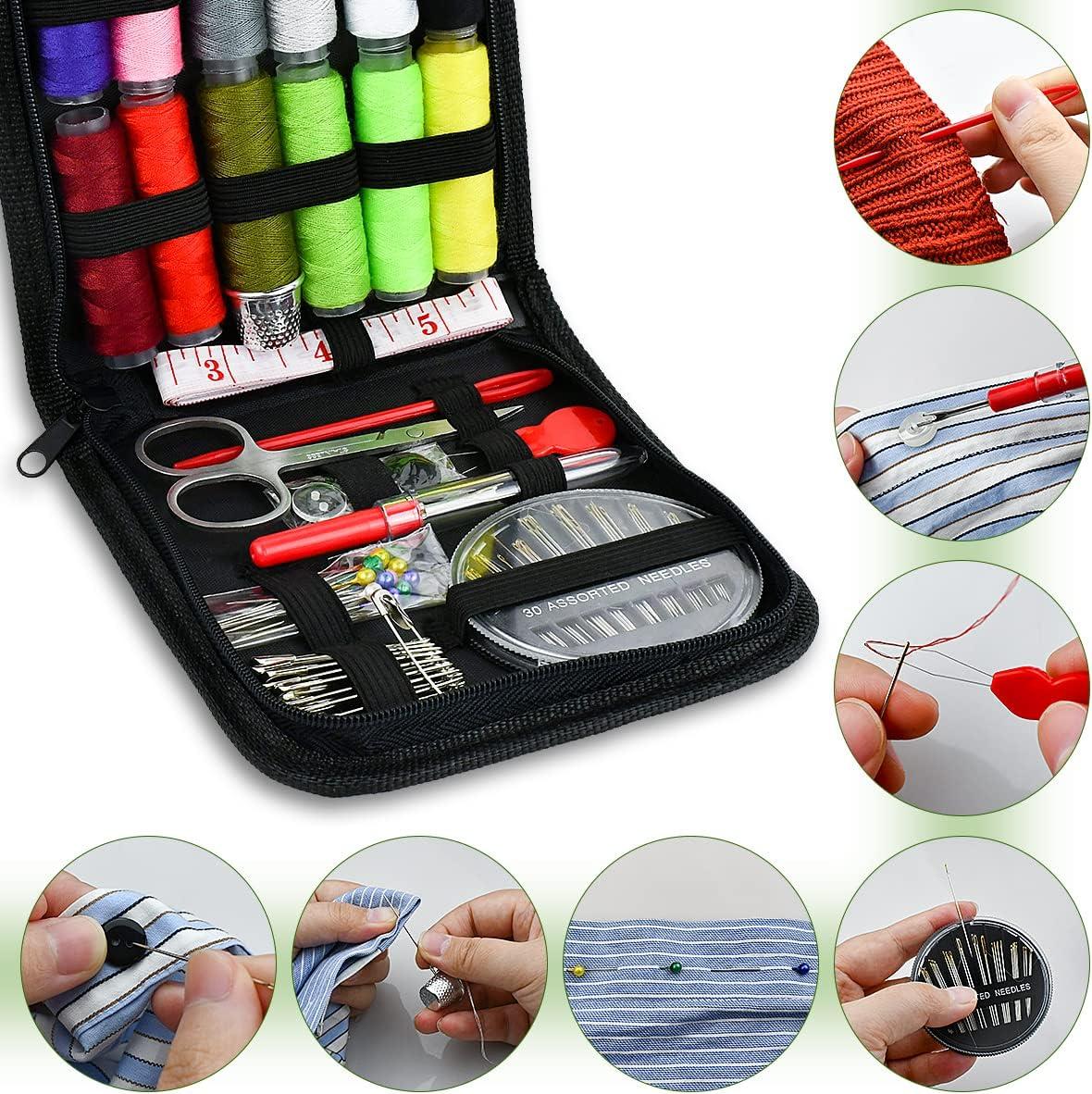 Sewing Kit, 74 Pcs Portable Mini Sewing Kit for Home Travel Sewing ...