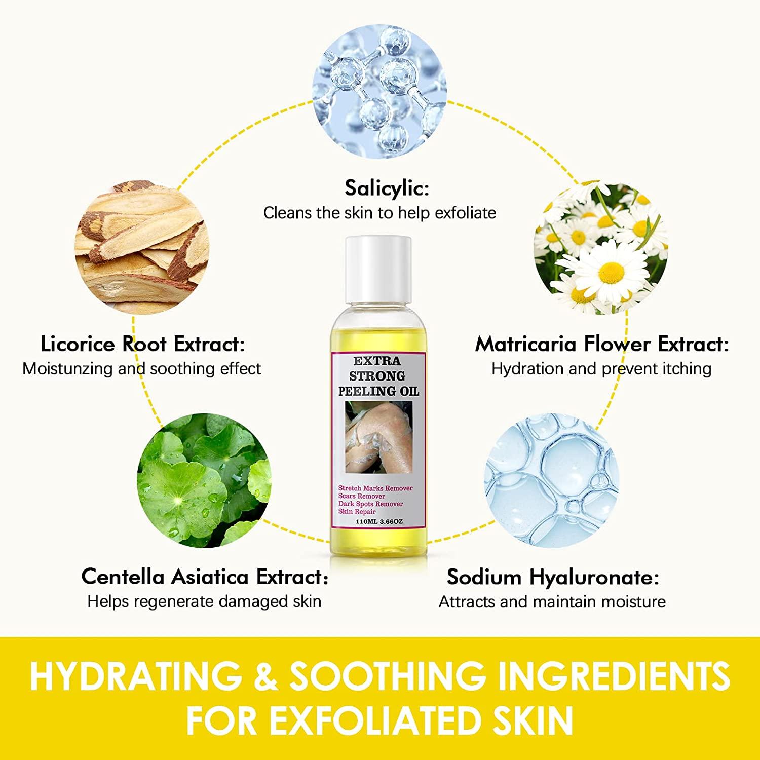Yellow Peeling Oil for Dark Skin - Strong Extra Strength Exfoliating ...