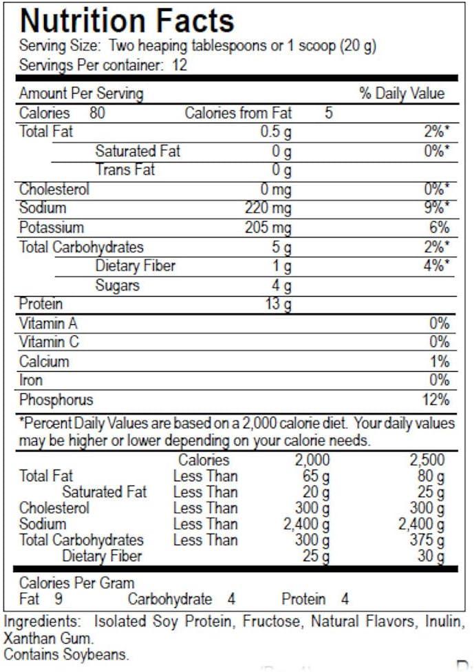 Dialyvite Hi Peak Soy Protein Powder - 12 Single Serve Packets