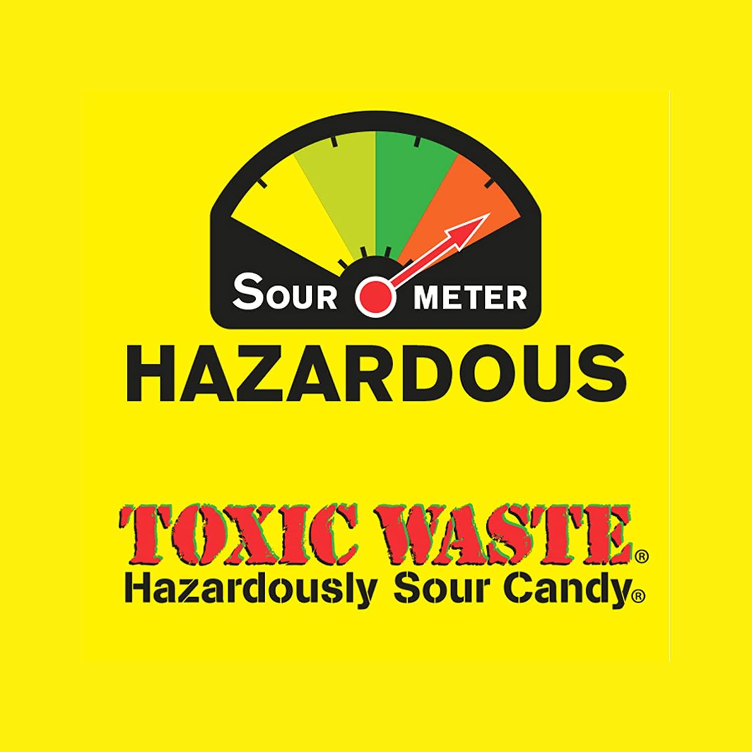Toxic Waste 1lb Assorted Sour Candy Bag - 5 Flavors: Apple, Watermelon ...