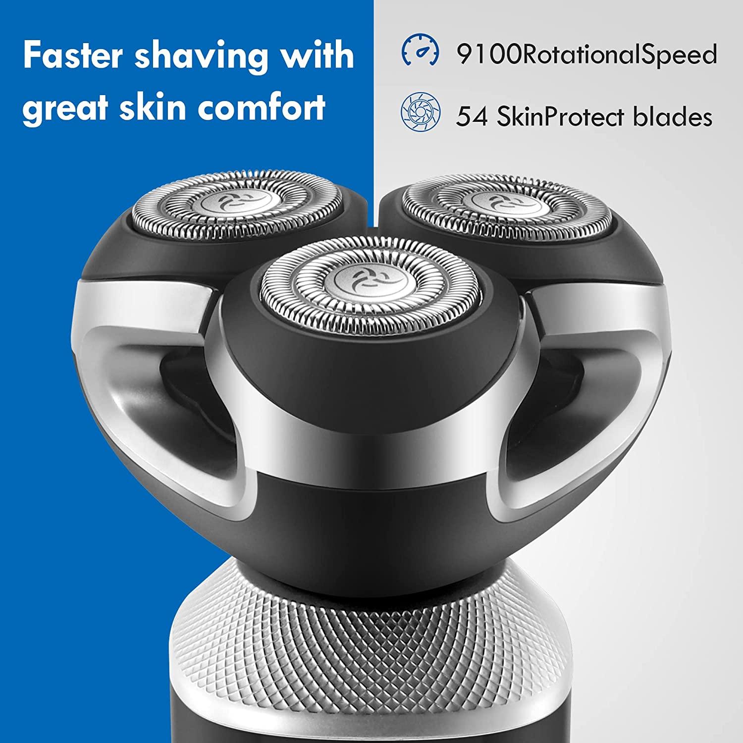 Men's Rotary Electric Razor - Wet/Dry Shaver with Trimmer ...
