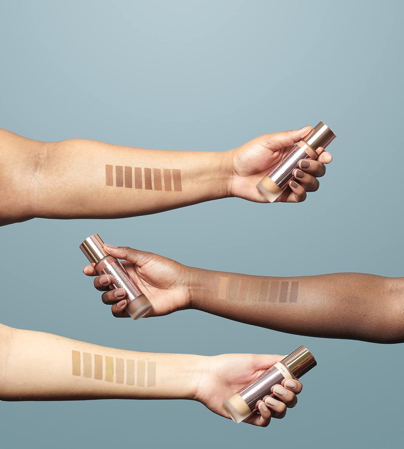 Makeup Revolution Foundation Swatches | Saubhaya Makeup