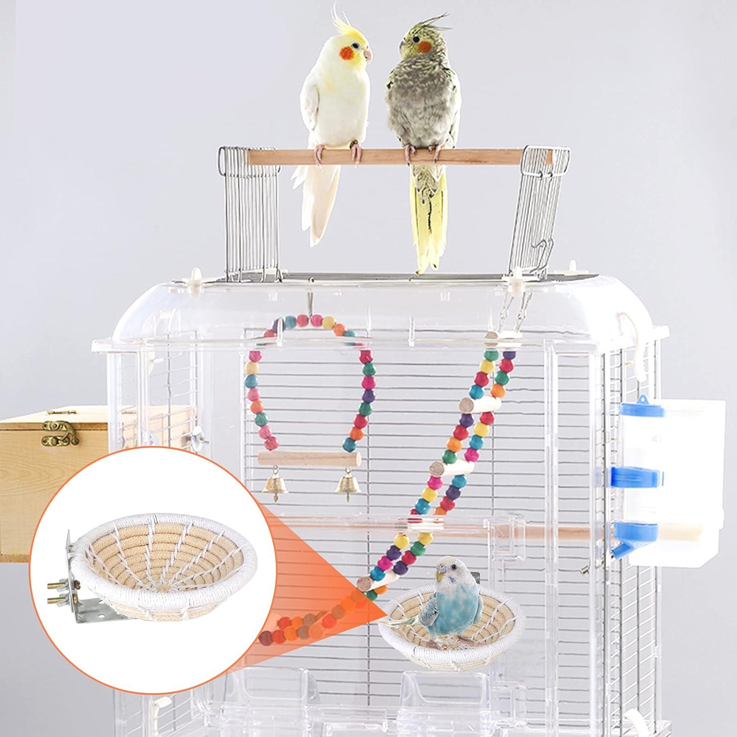 Bird Cage Nest Parrot Nest Bed Cotton Hemp Rope Weave Bird Breeding ...