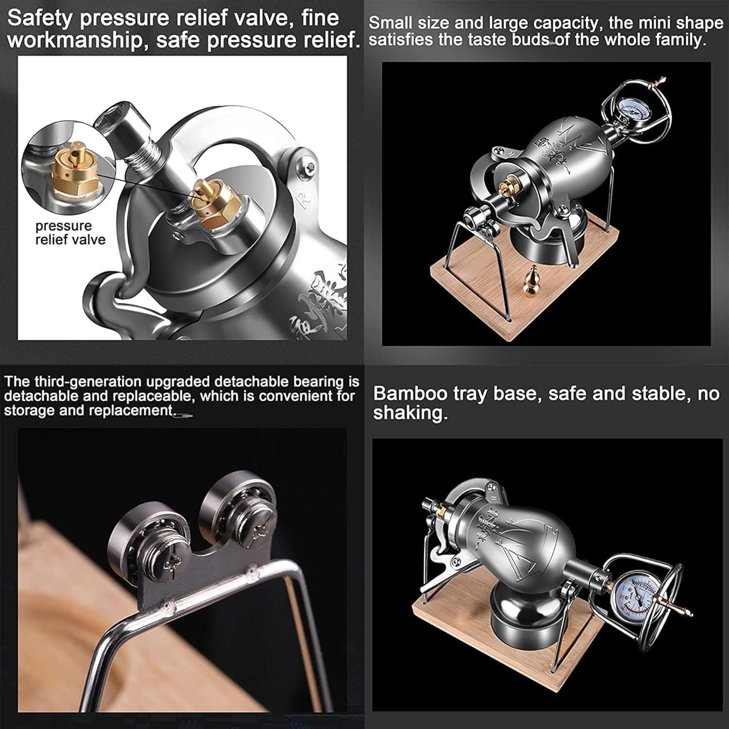 Hand Popcorn Machine Chinese Traditional Popcorn Maker Open Fire ...