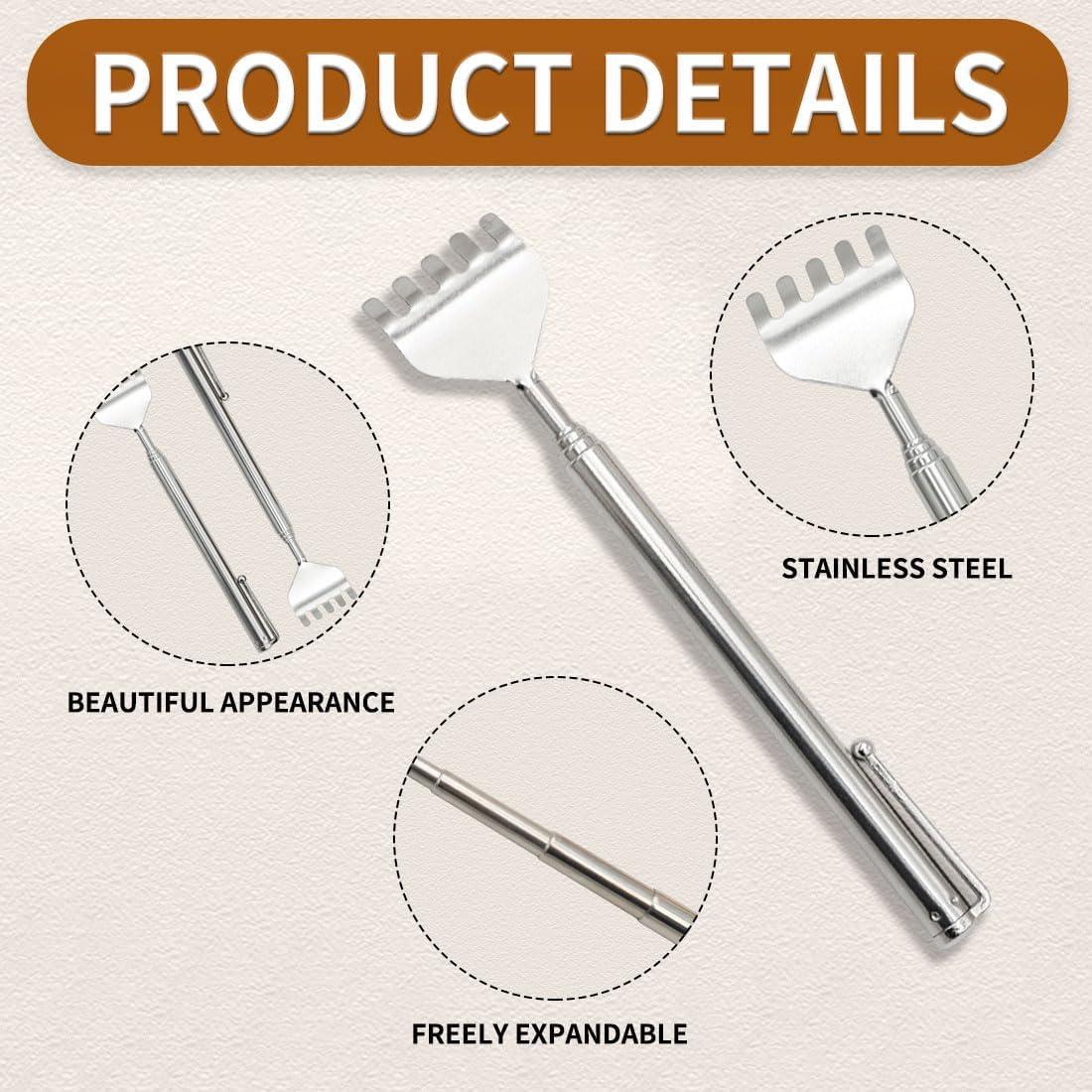 FDCGA 3-Pack Stainless Steel Telescopic Back Scratchers - Extendable Up ...