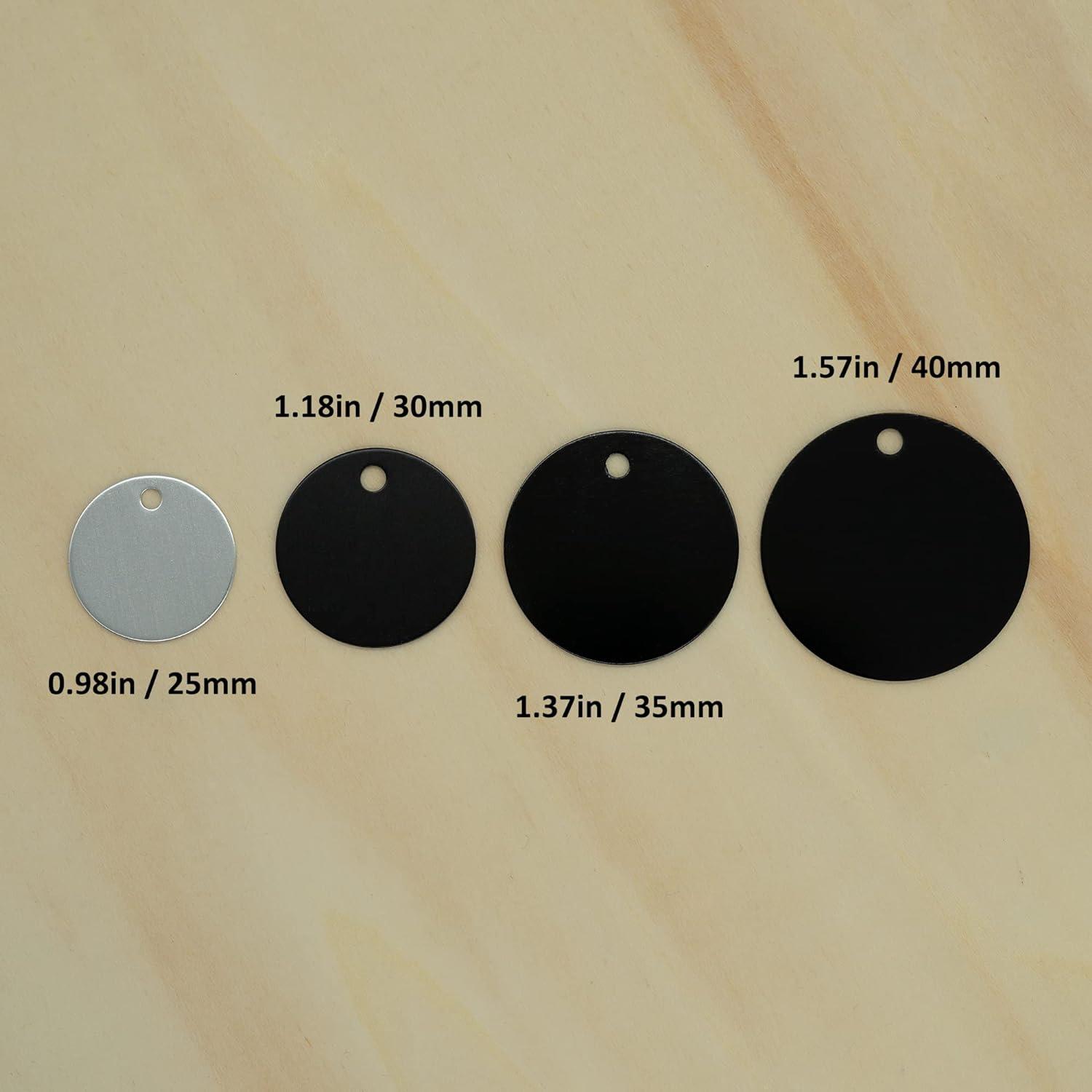 StayMax Round Aluminum Blank Tags Stamping Blanks Engraving Blanks 25 ...