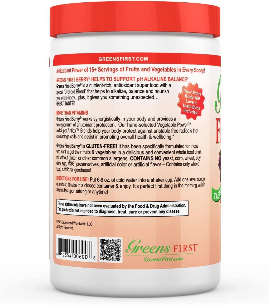 Greens First Berry - 30 Servings - 10.16 Ounce - Health Supplement ...