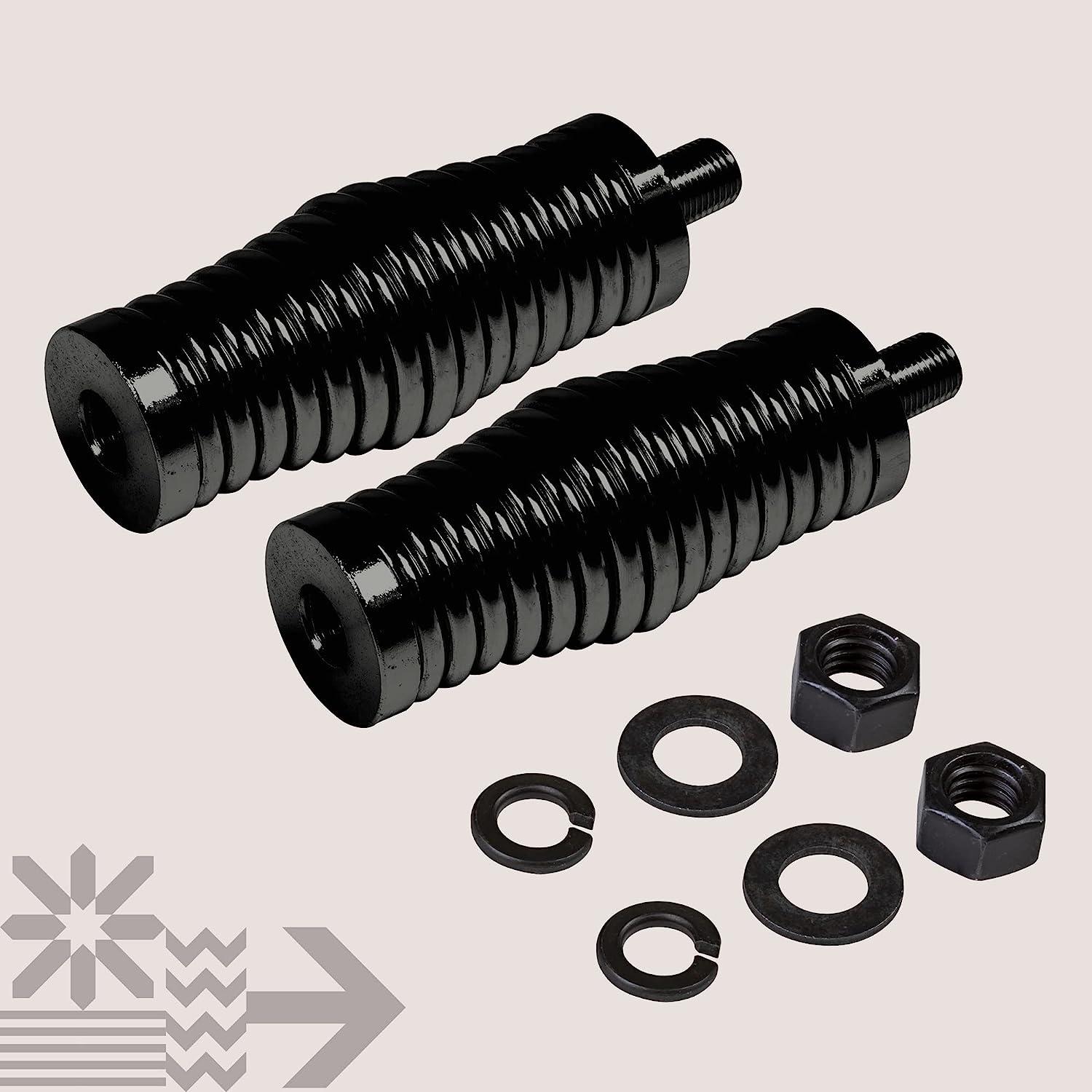 2pc Heavy-Duty Barrel Spring Mounting Base Black-Finish for CB Radio ...