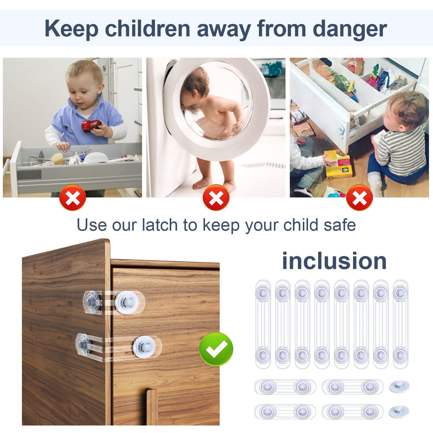 Kimsky Child Lock Cabinet & Drawer - 12-Piece Premium Transparent ...