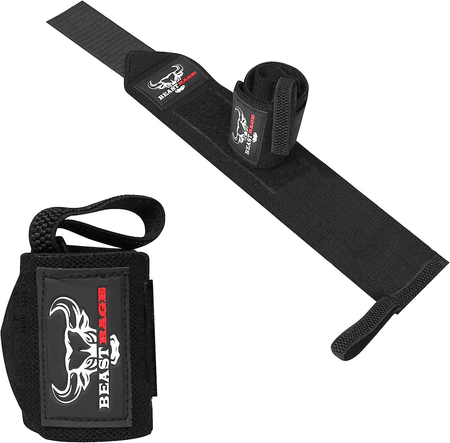 BEAST RAGE Wrist Wraps - Support Wraps for Weightlifting & Fitness ...