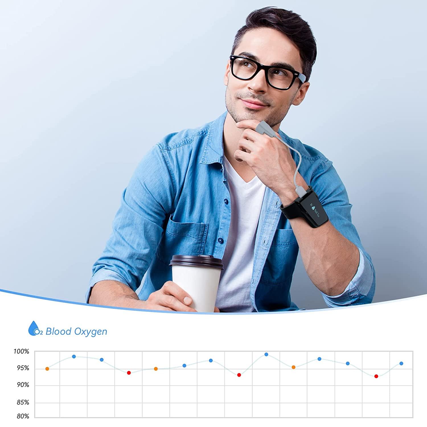 Bluetooth Oxiband O2 Pulse Oximeter | Smart O2 Sensor for O2 Saturation ...