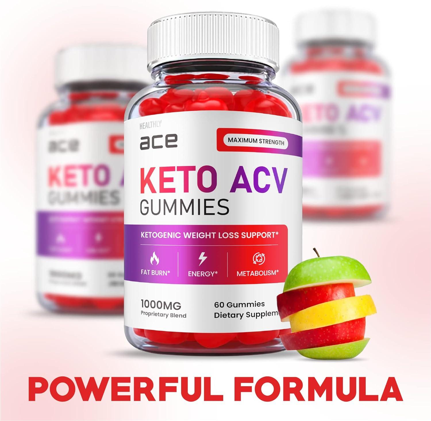 (2 Pack) Ace Keto Gummies - Advanced Weight Loss Formula with Apple Cider Vinegar - Vegan ACV ...