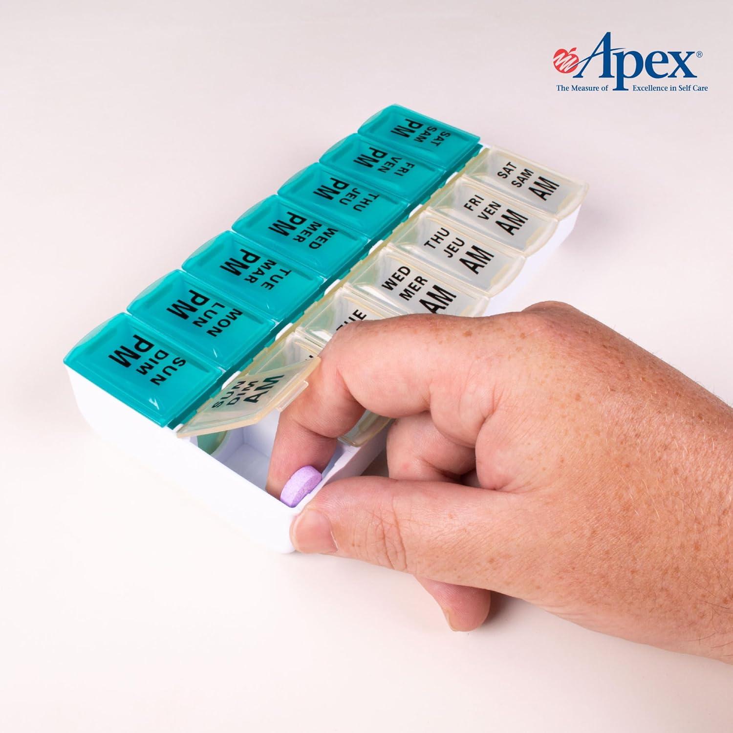 Apex Twice-A-Day Weekly Pill Organizer Weekly Pill Organizer 2 Times a ...