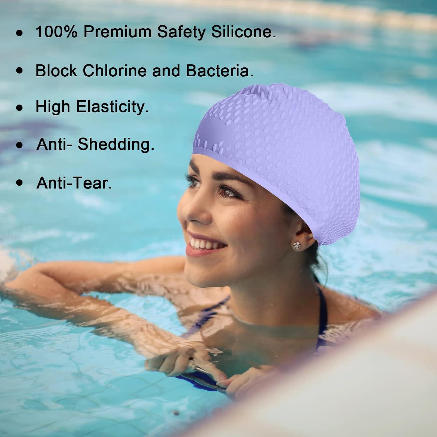 Micacorn Waterproof Silicone Bathing Cap | Unisex Adult Swimming Cap ...