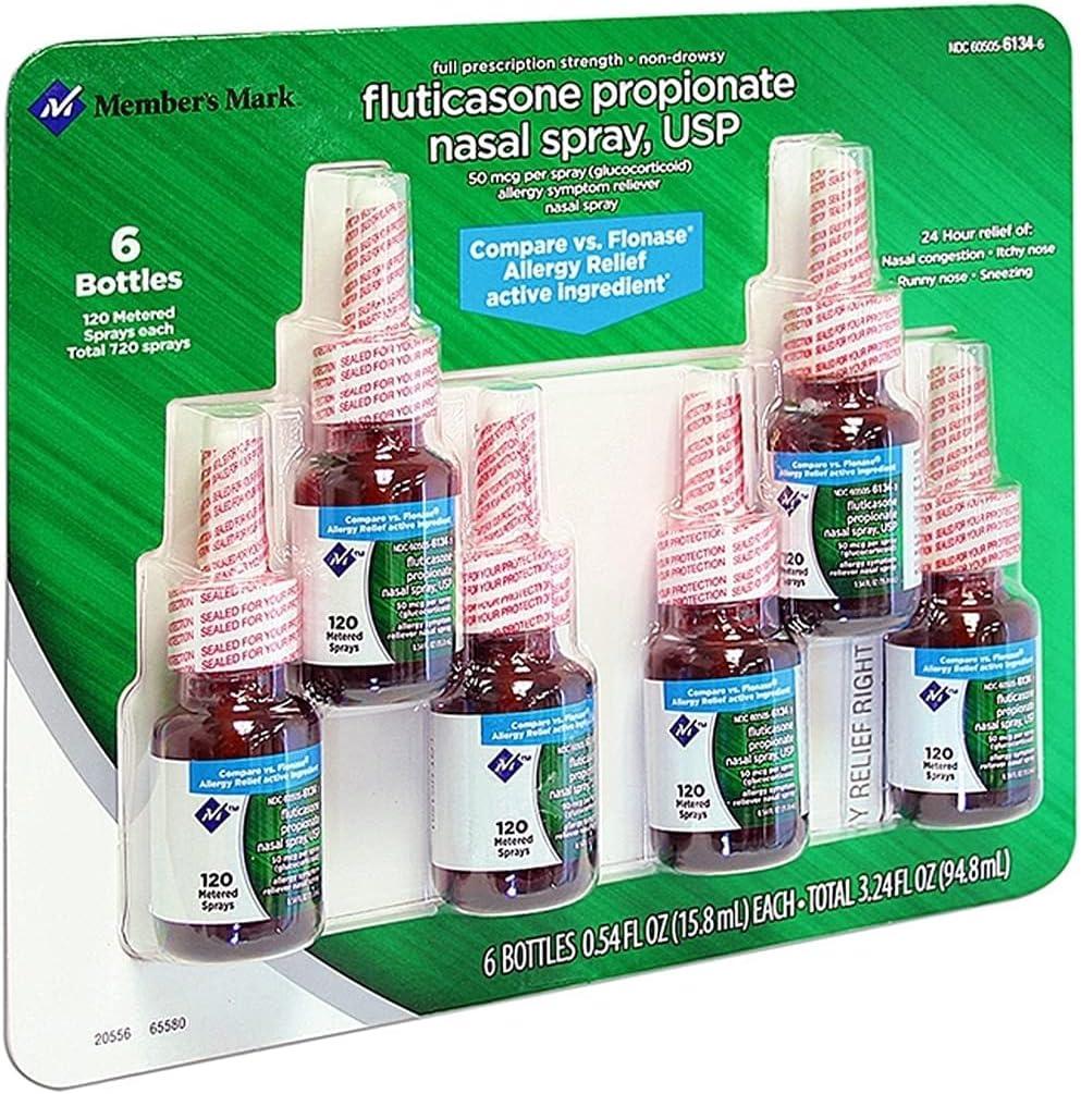 Members Mark Fluticasone Propionate Nasal Spray 6-Pack - 0.54 fl. oz ...