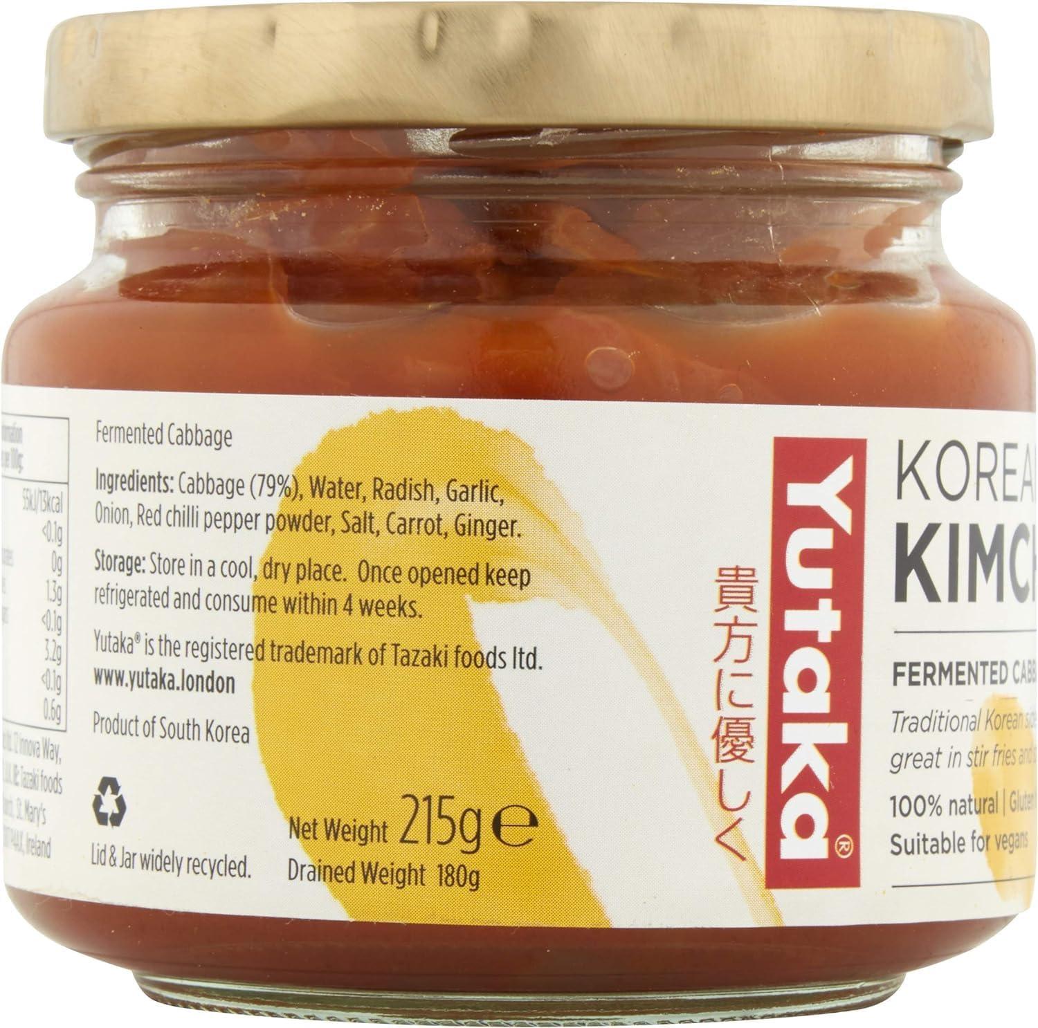 Yutaka Korean Kimchi Fermented Cabbage 180g (Pack of 2) | Buy Now with ...