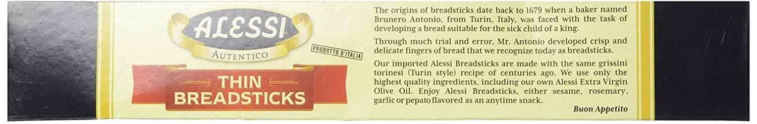 Alessi Thin Breadsticks - 3 oz: Authentic Italian Snack | Buy Now with ...