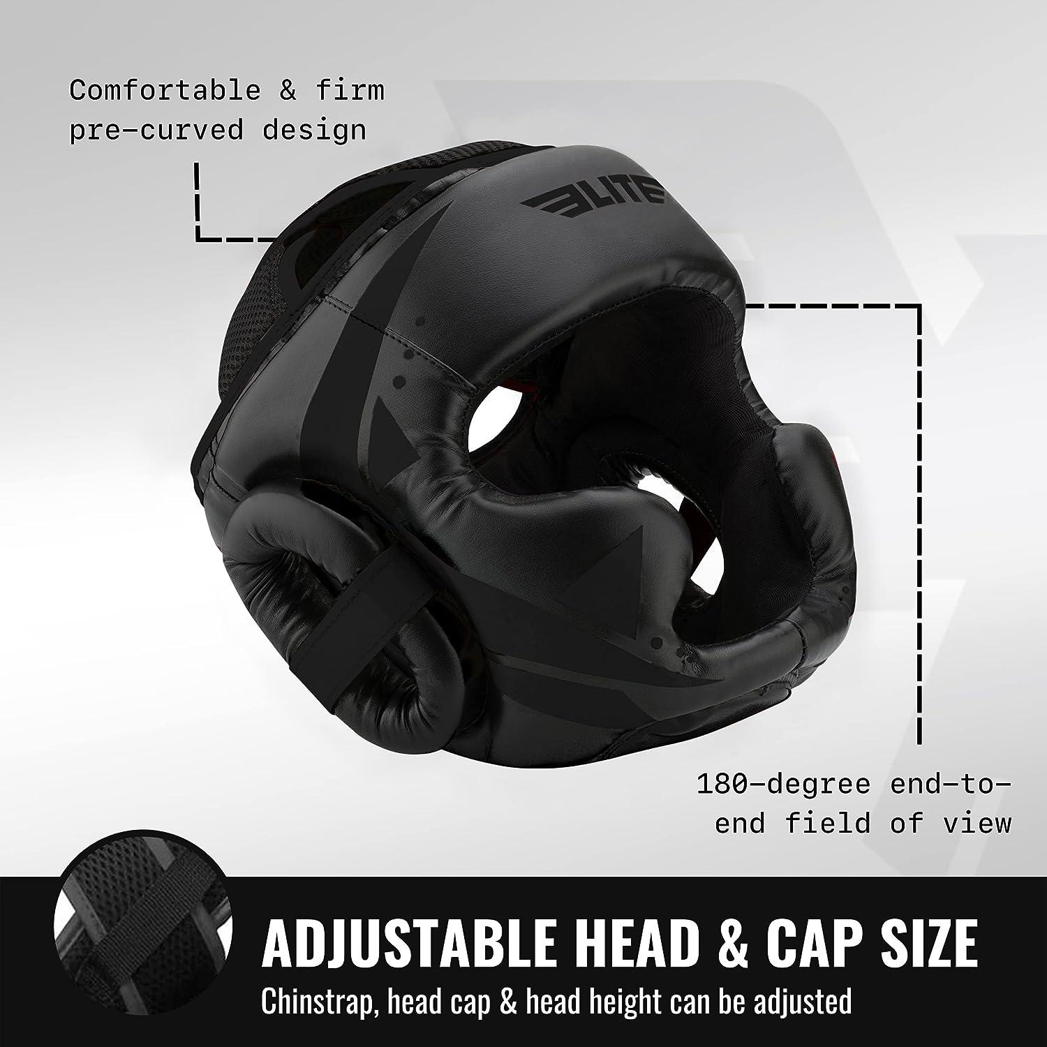 Elite Sports Men's Boxing MMA Kickboxing Headgear | Muay Thai Sparring ...