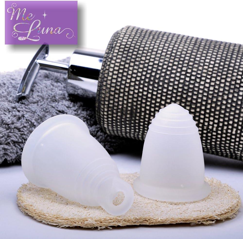 Me Luna Menstrual Cup Classic - Black Size L with Handle | Eco-Friendly ...