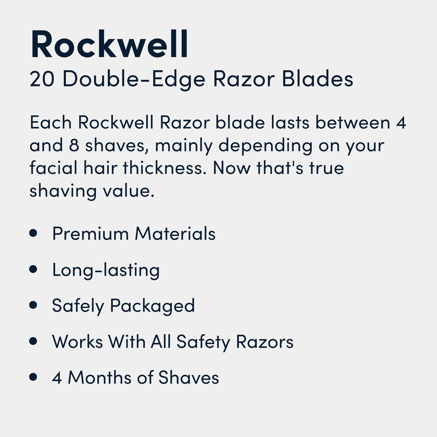 Rockwell 20-Pack Blades - High-Quality Razor Blades - 20 Count (Pack of ...