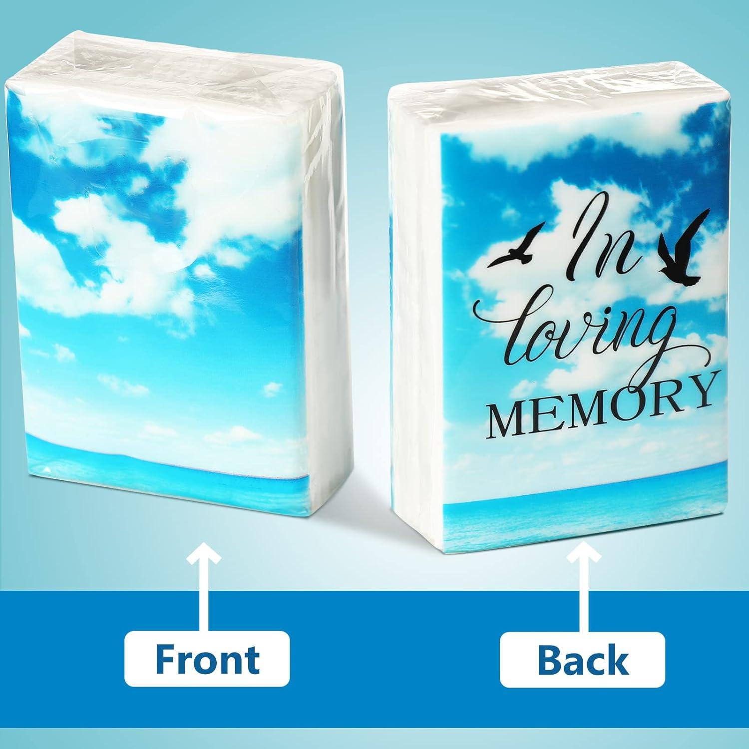 In Loving Memory Funeral Pocket Tissues - 100 Pack | Mini Memorial ...