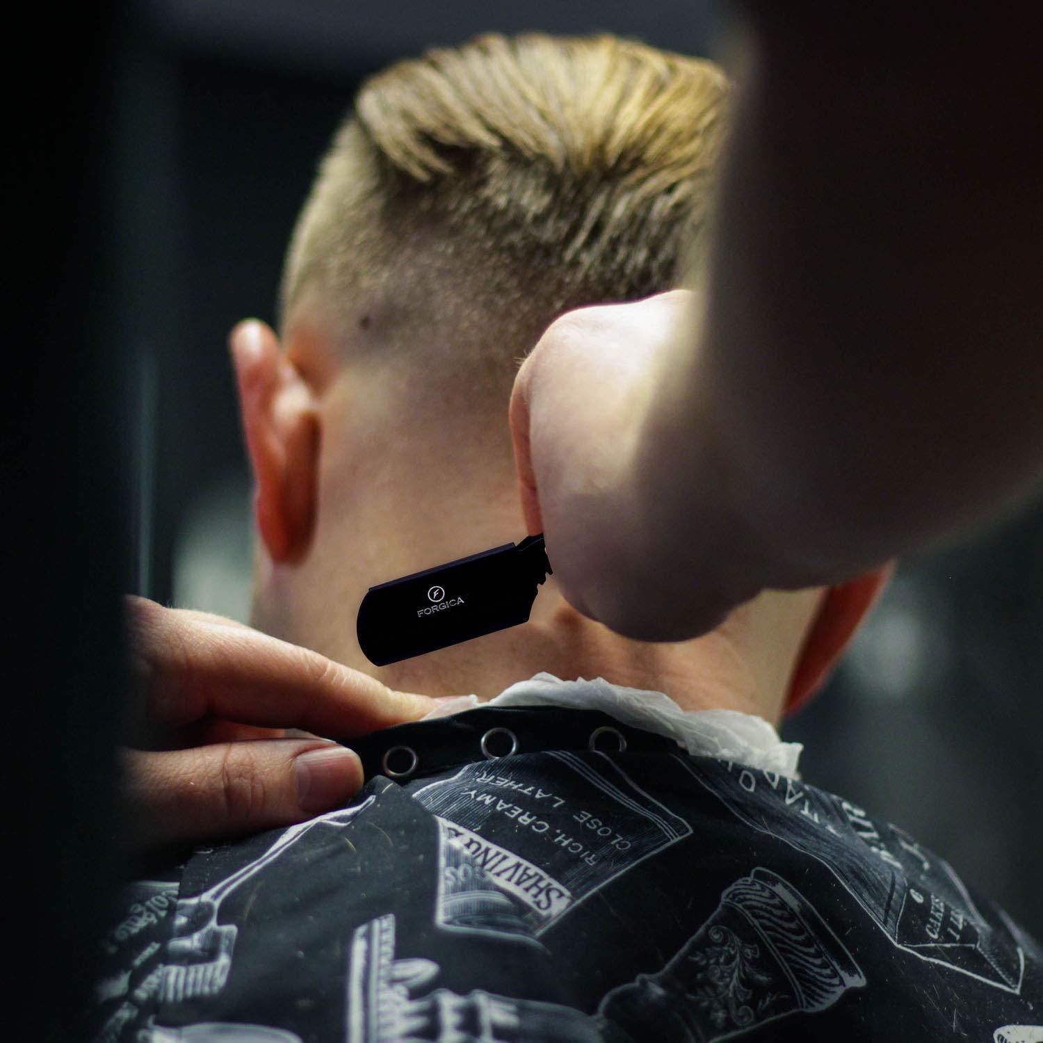 Barber Straight Razor Kit with 100 Derby Blades - Professional Beard ...