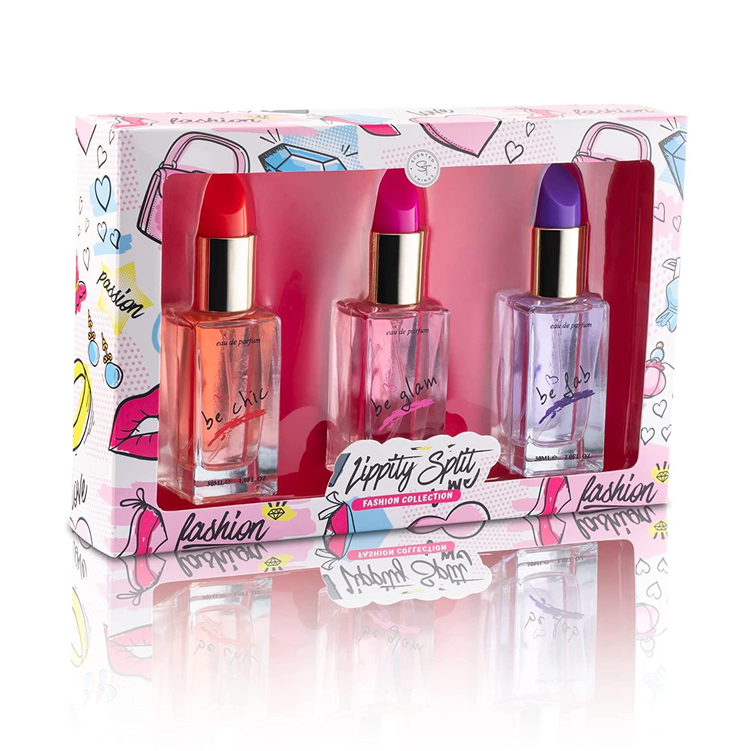 Girls Body Spray Mist Perfume Gift Set - 3 Lipstick Shaped Bottles ...