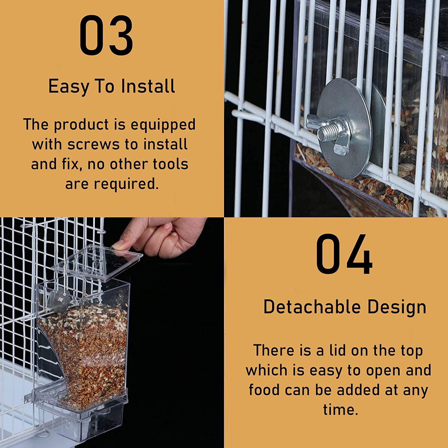 Parrot Automatic Feeder - No Mess Bird Feeder Foraging Station ...
