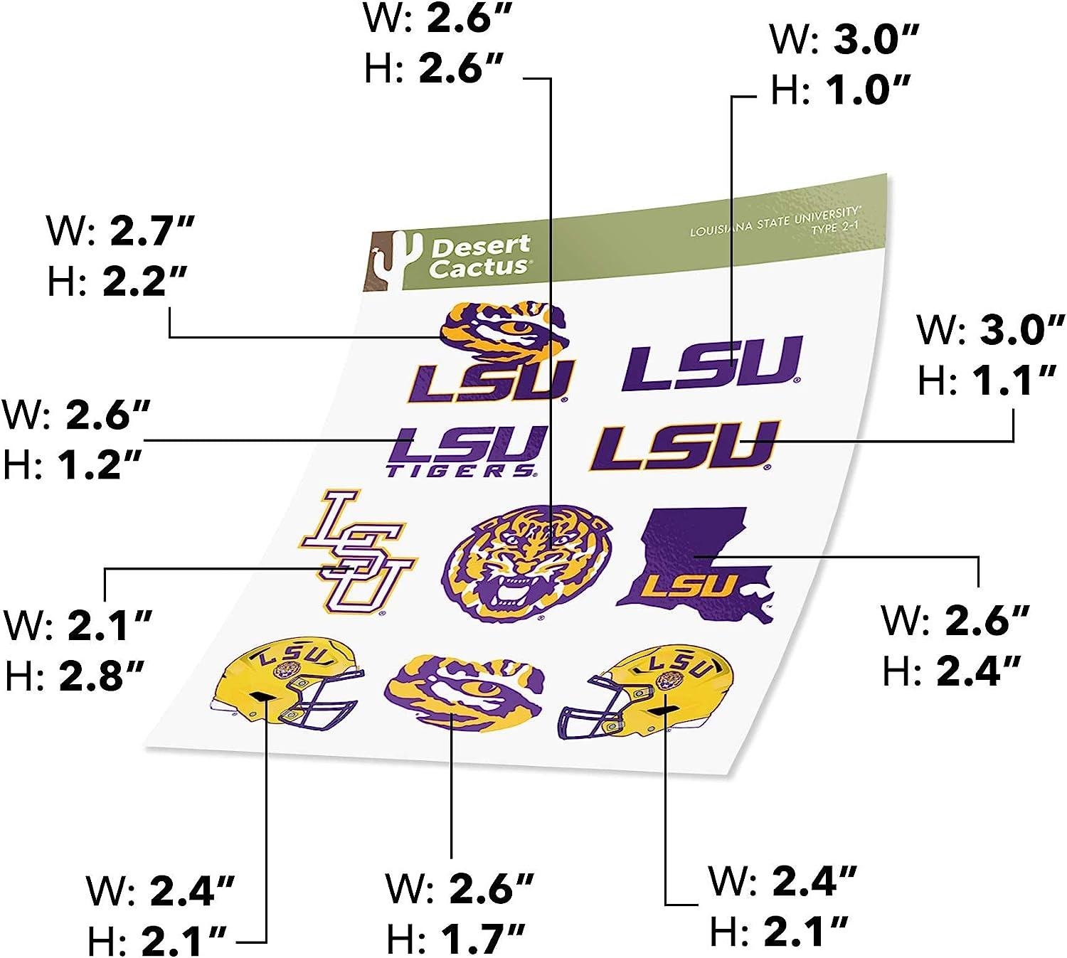 LSU Tigers Geaux State University Vinyl Sticker Decals - Laptop Water ...